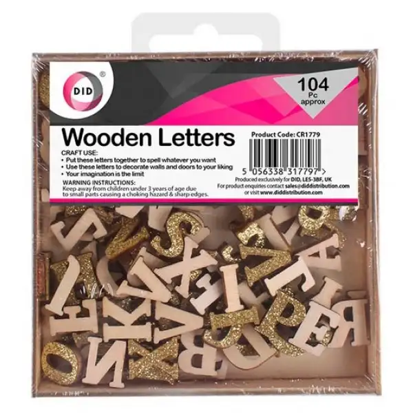 104pc Wooden Letters