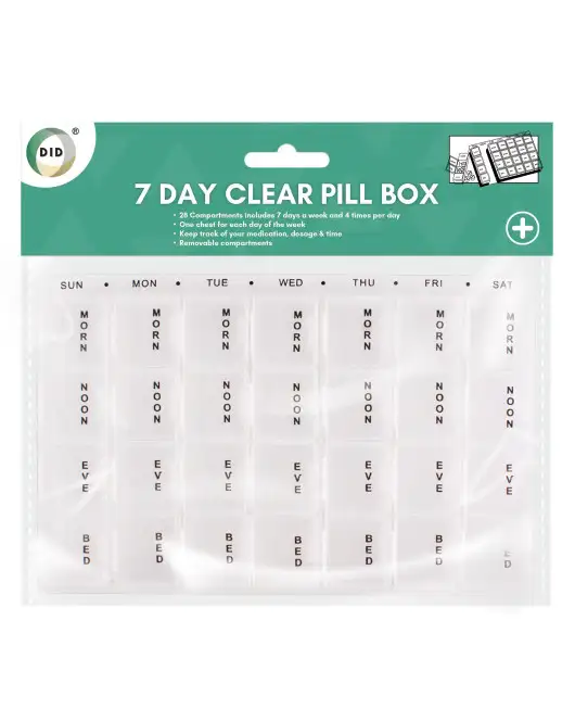 7 Day Clear Pill Box
