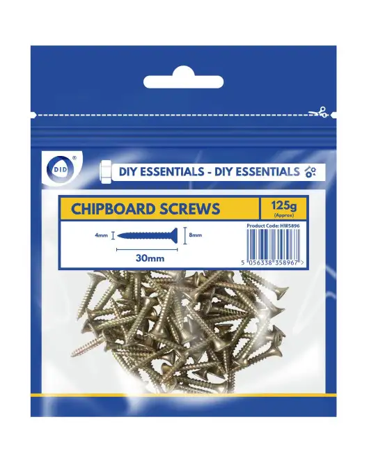 30mm Chipboard Screws 125g