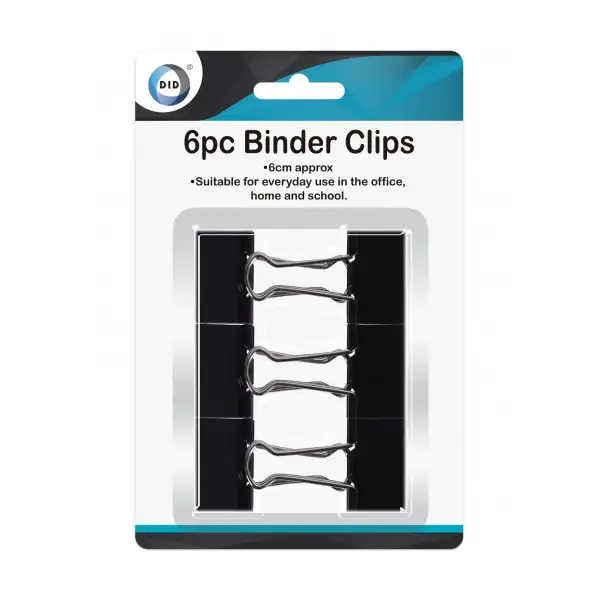 6pc Binder Clips