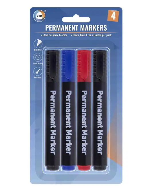 4pc Permanent Markers
