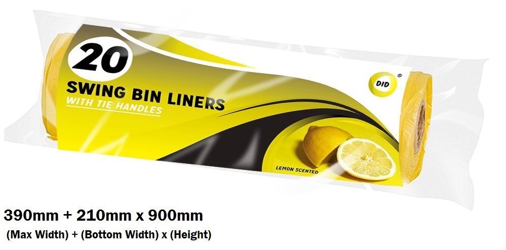 20pc Swing Bin Liners with Tie Handles