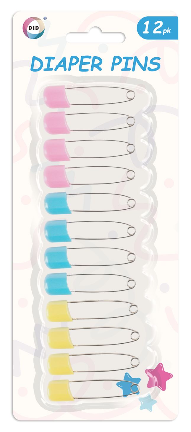 12pc Diaper Pins