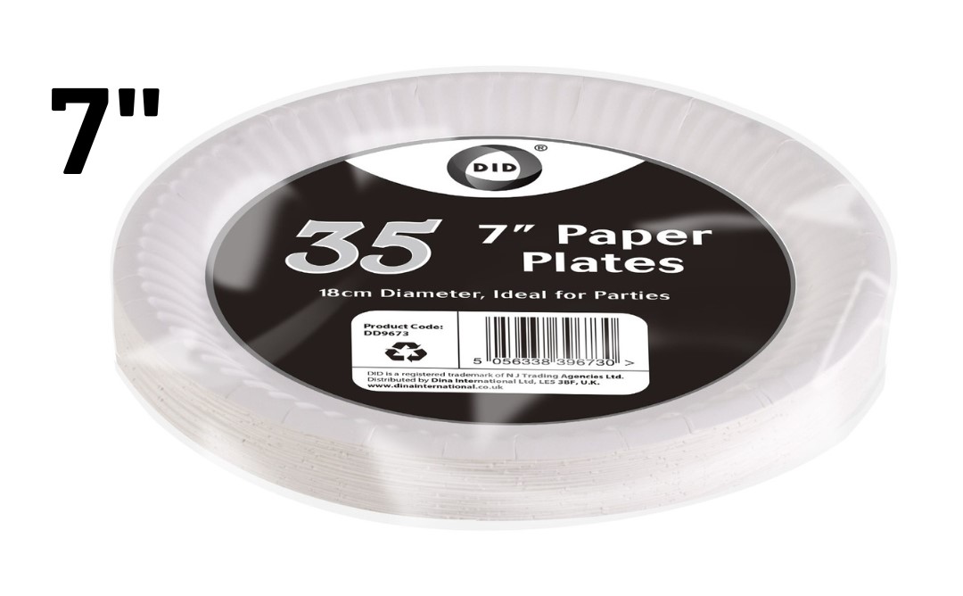 7 Inch Paper Plates - 35pc
