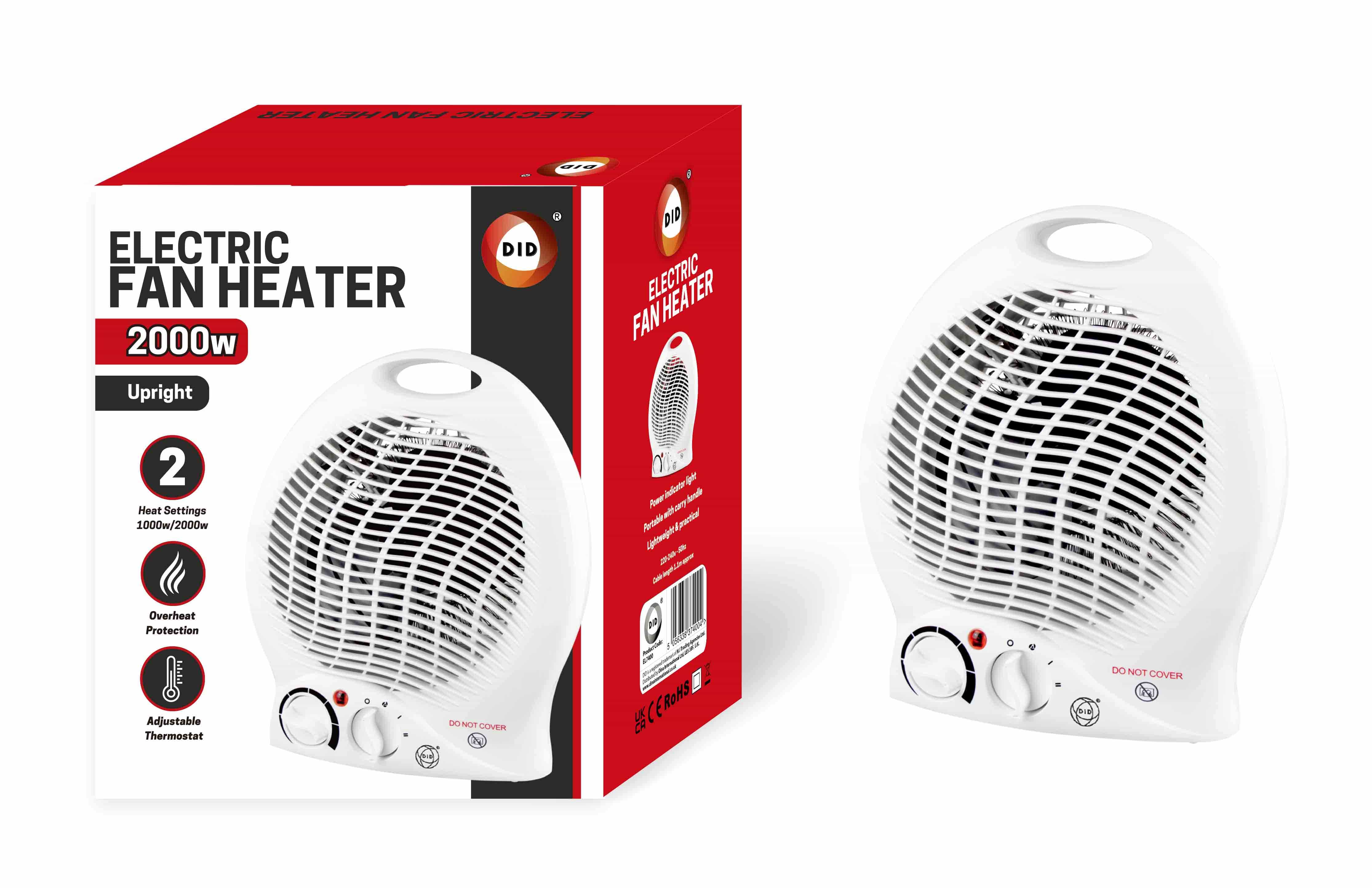 2000W Upright Fan Heater