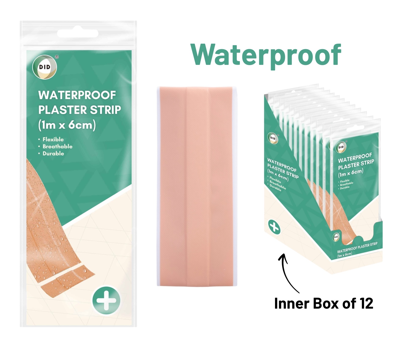 1m x 6cm Waterproof Plaster Strip