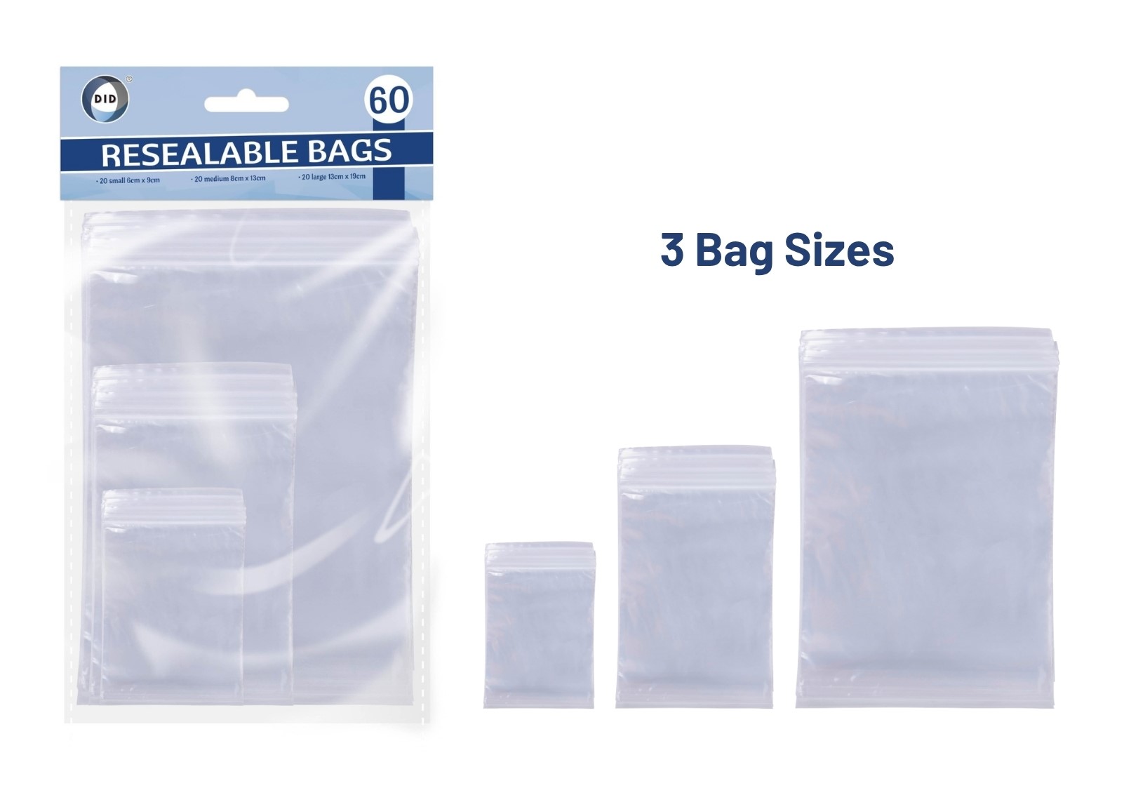 60Pk Resealable Bags