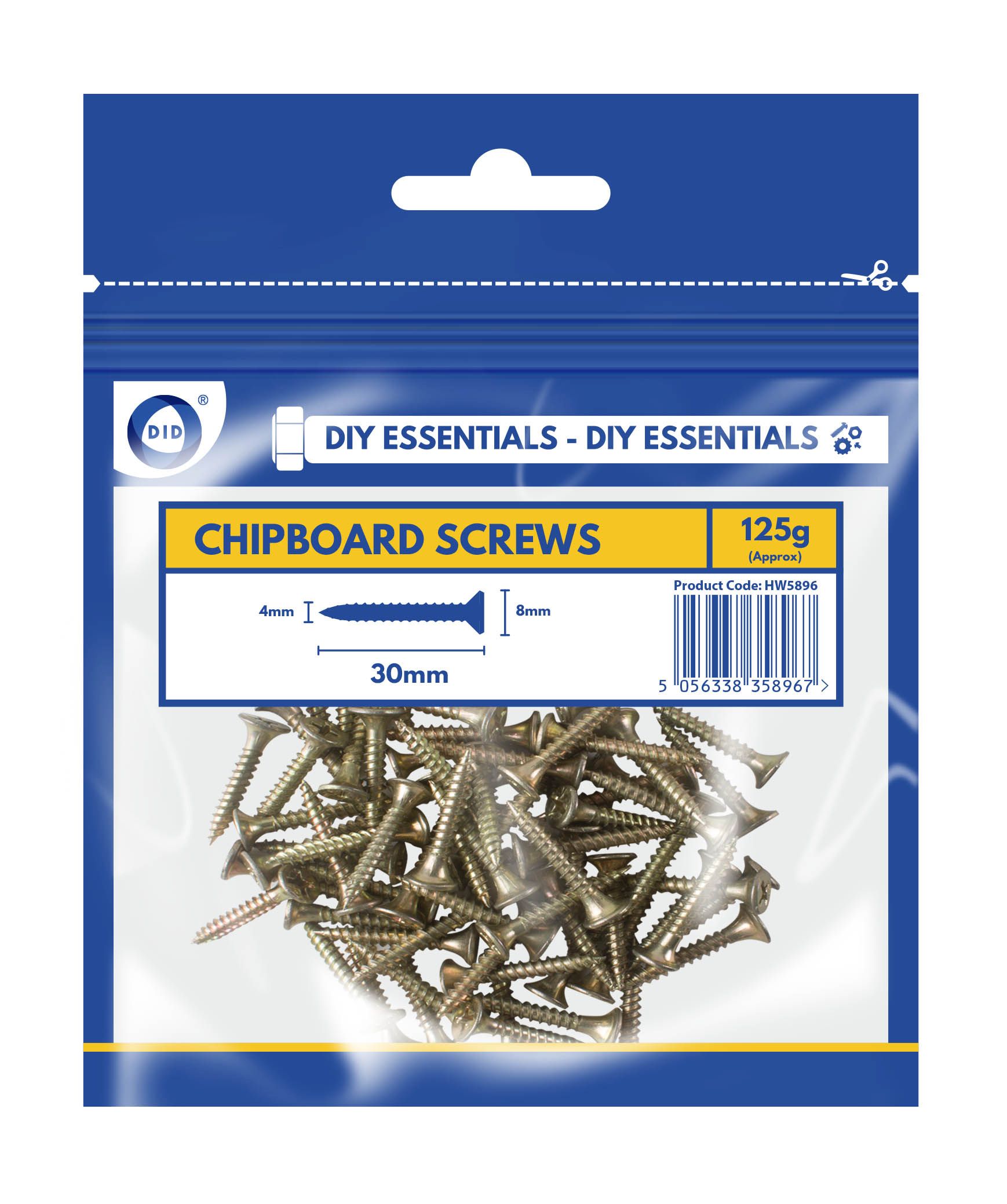 30mm Chipboard Screws 125g