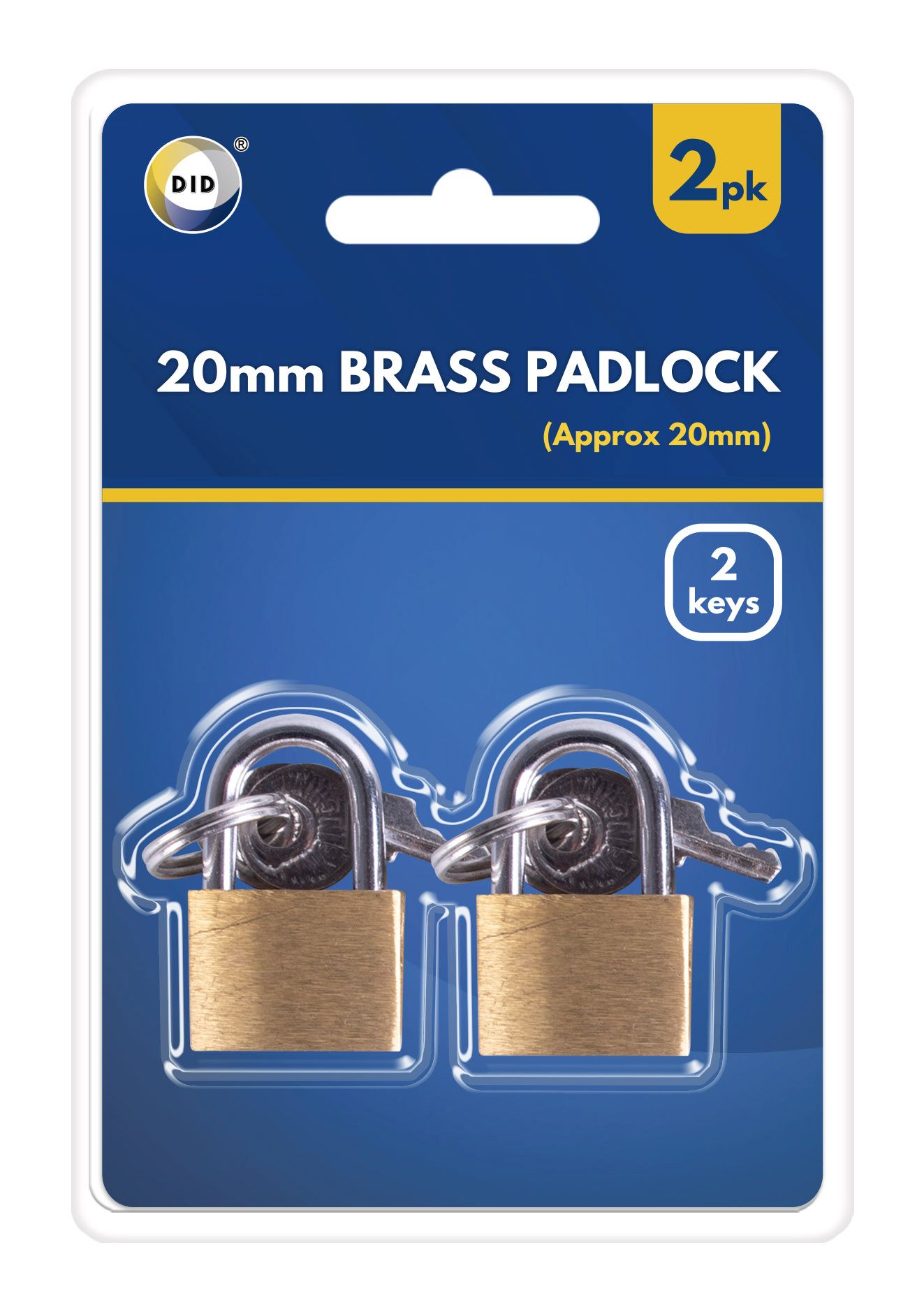 2pc 20mm Brass Padlocks