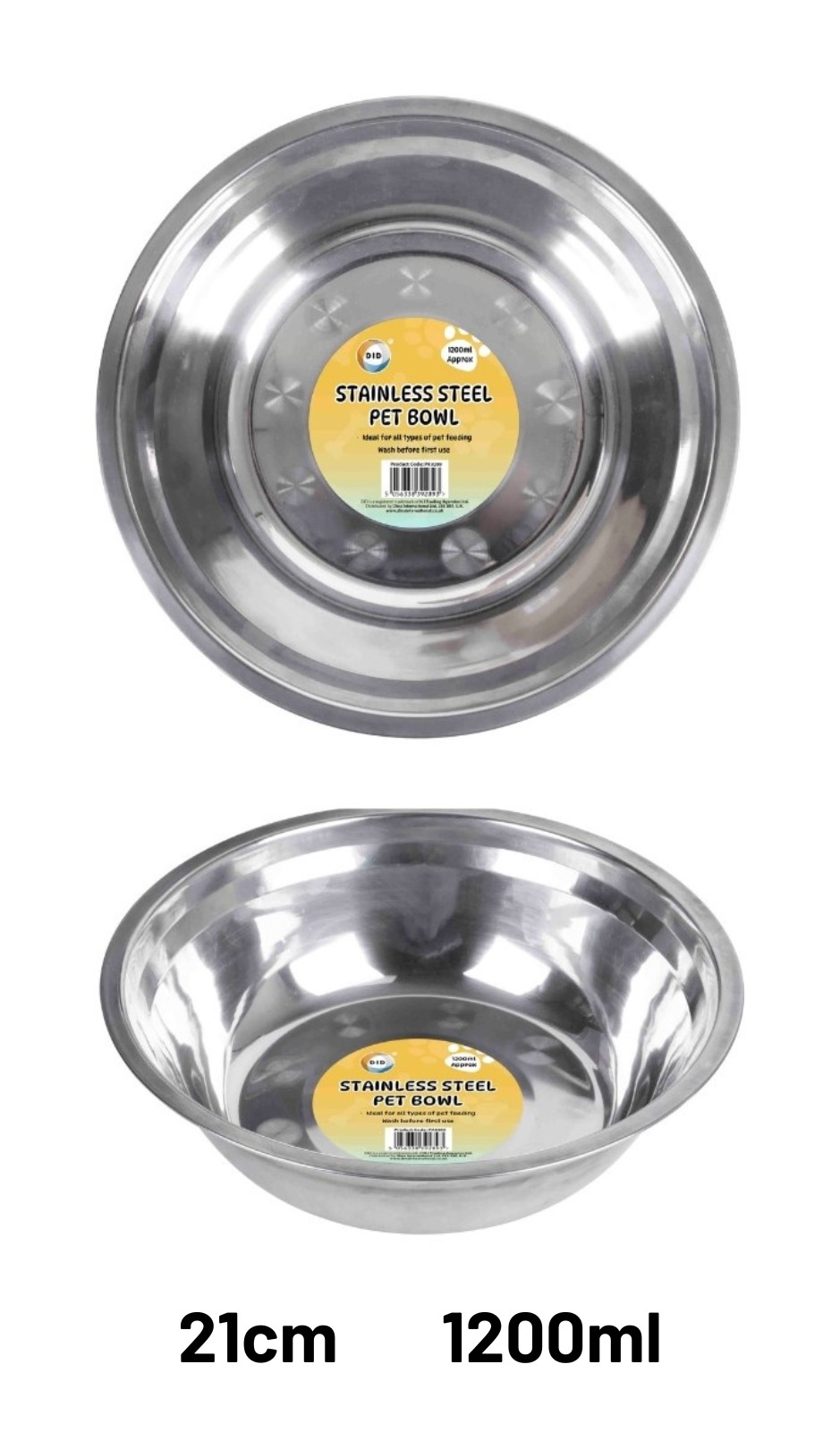 21cm Stainless Steel Pet Bowl