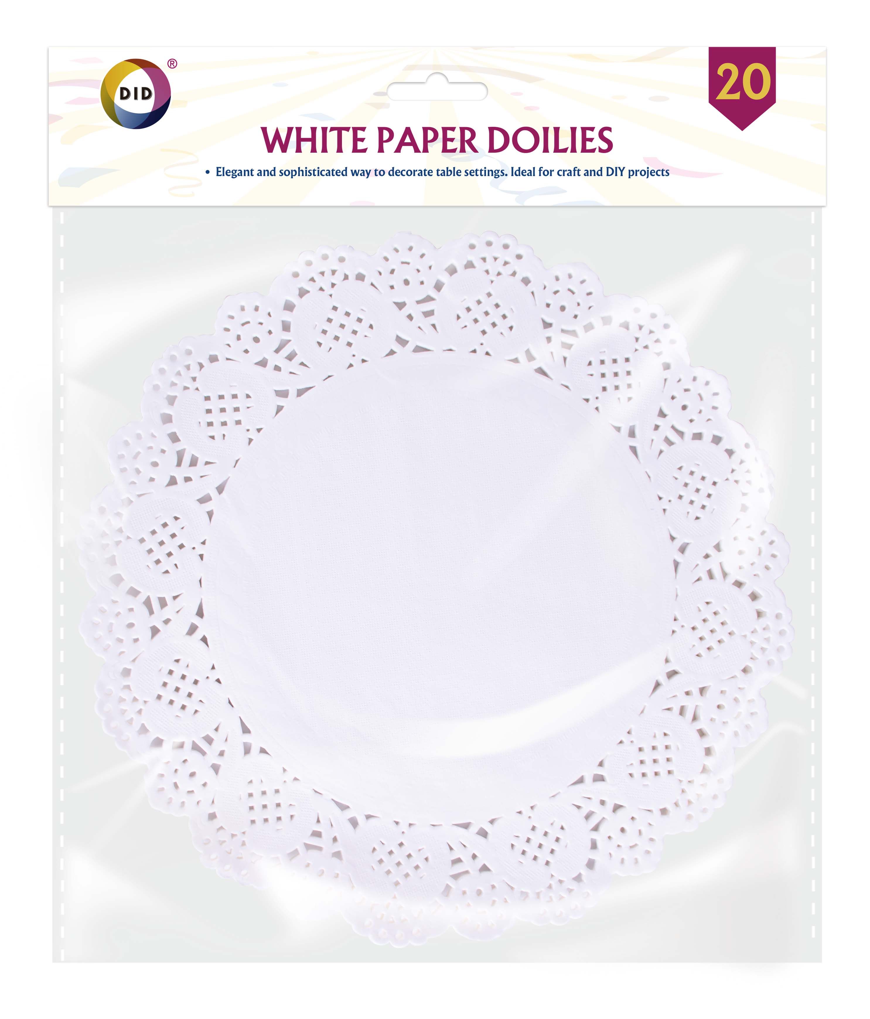 20pc White Paper Doilies