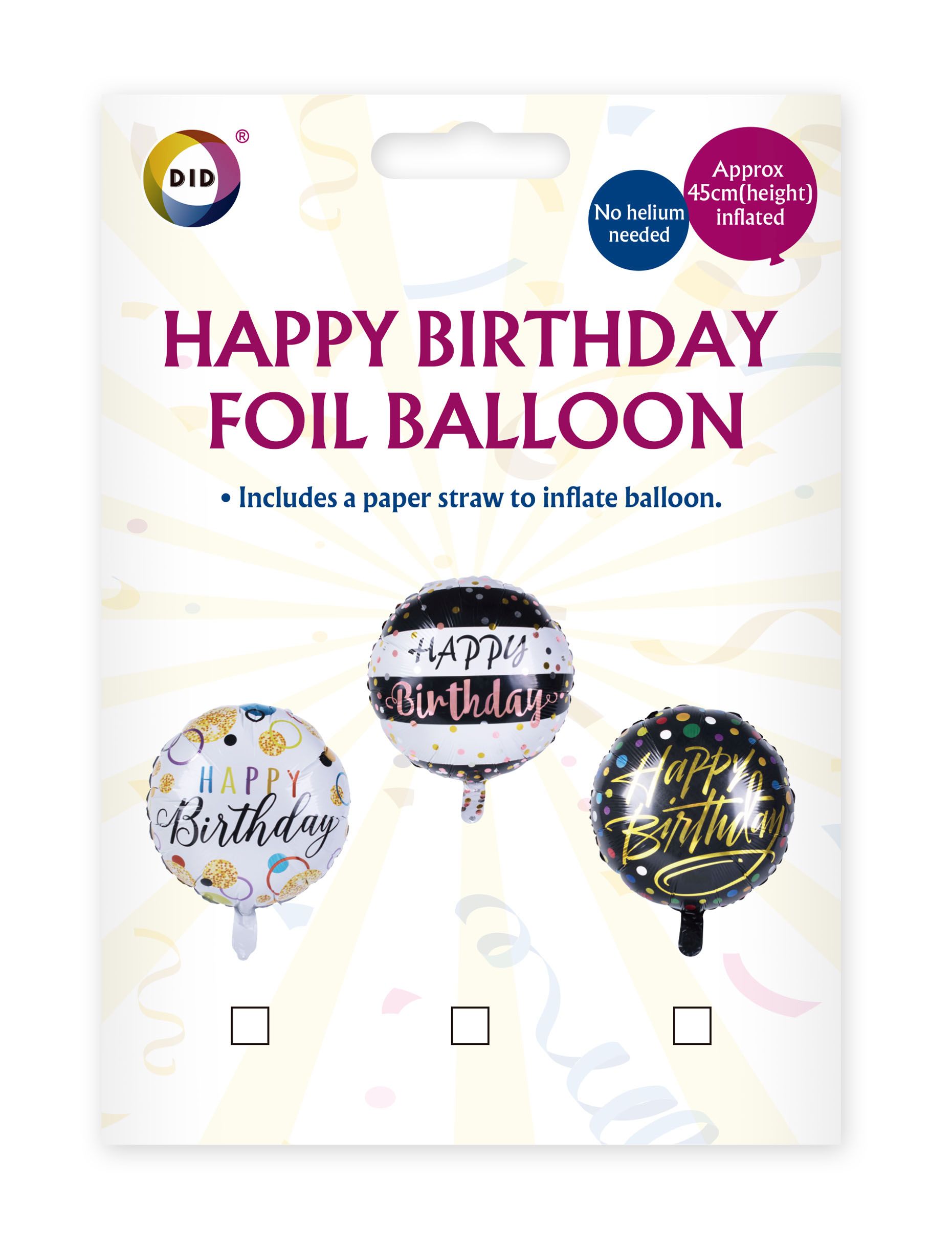 Happy Birthday Foil Balloon