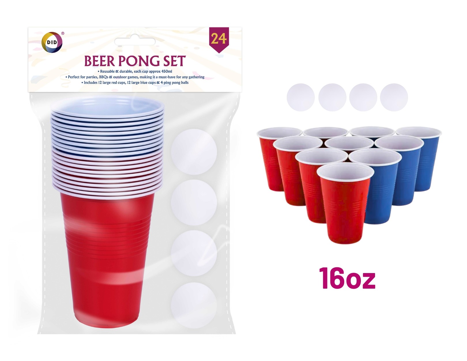 24pc Beer Pong Set
